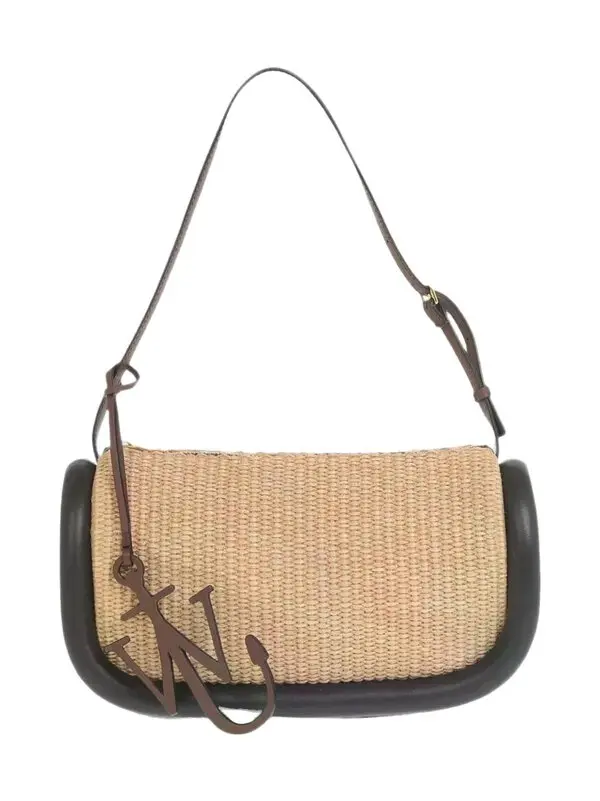 JW Anderson Bumper Raffia Shoulder Bag - Neutrals
