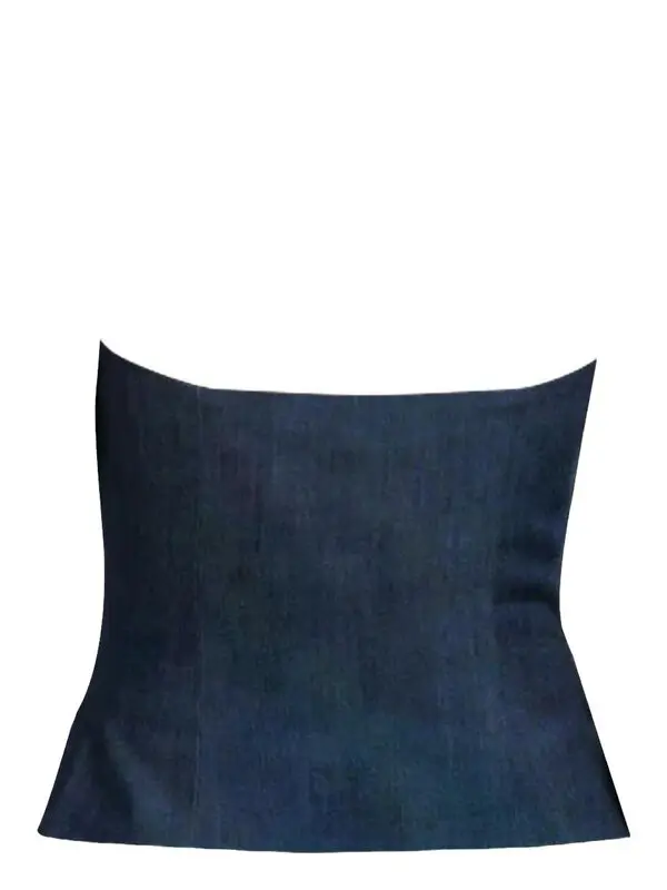 THE SEI Cowl Neck Bustier Top - Blue