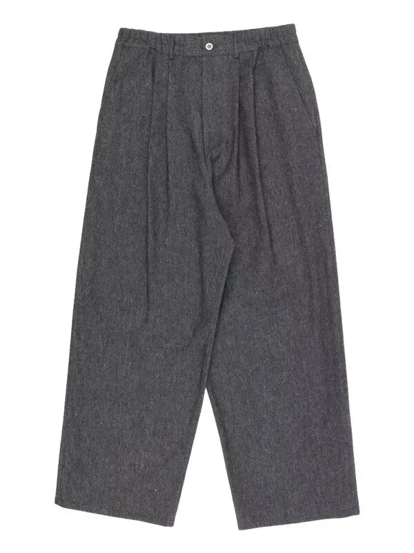 AVIVA JIFEI XUE Double-pleat Wide-leg Trousers - Grey