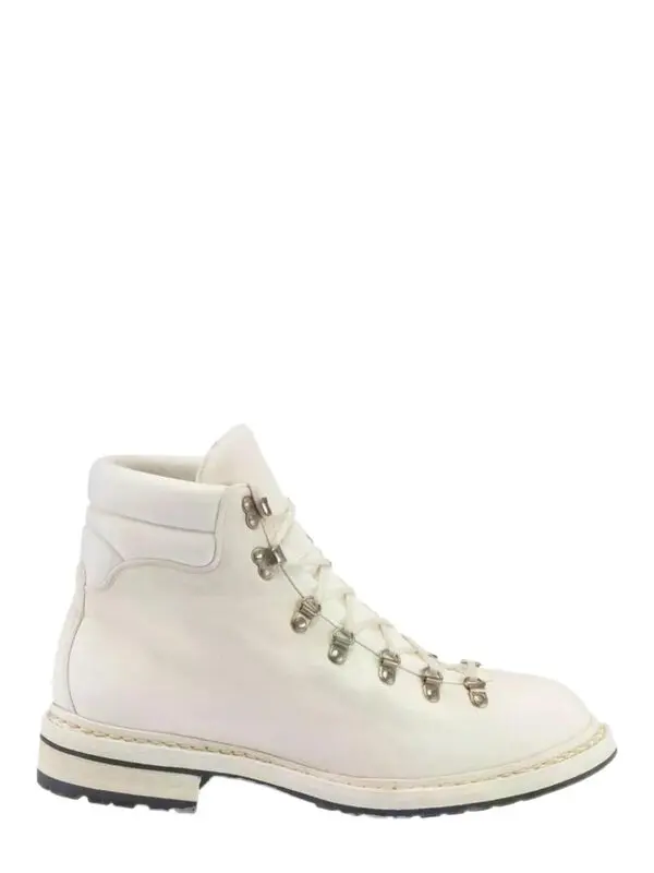 Guidi 19m Horse Leather Lace-up Hiking Boots - White
