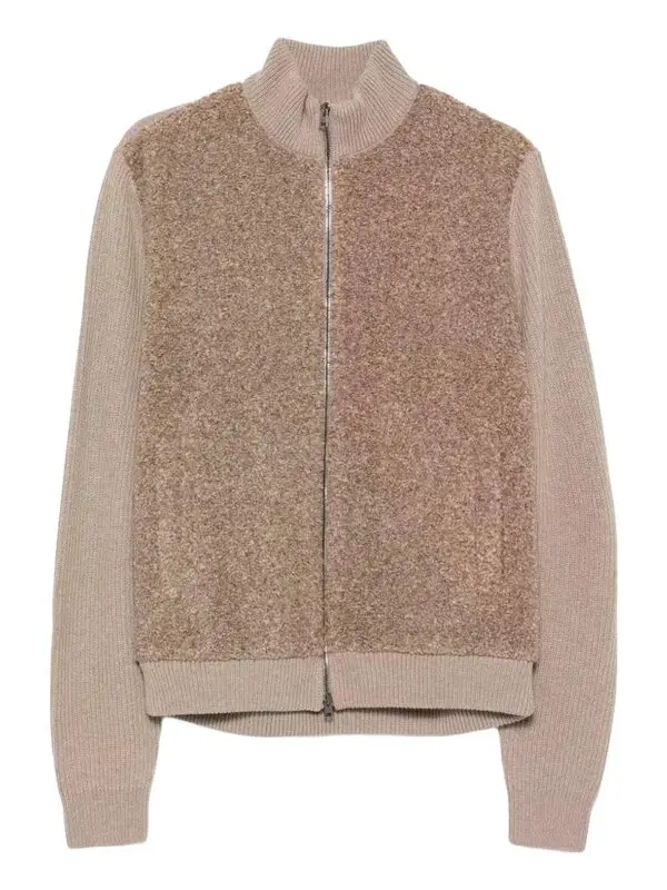 Herno Zip-up Cardigan - Brown