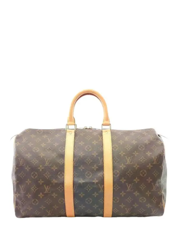 LOUIS VUITTON Keepall Monogram Canvas Travel Bag - Brown