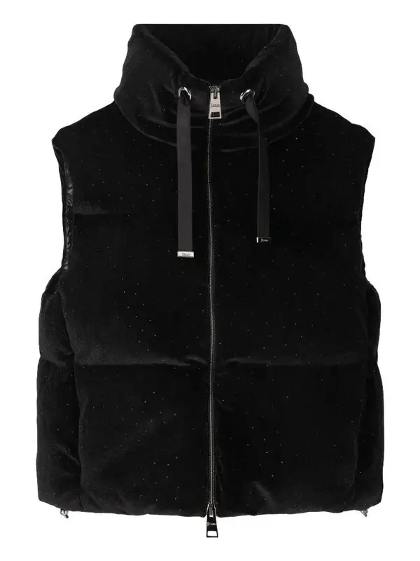 Herno Padded Sequin-embellished Vest - Black