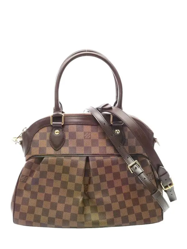 LOUIS VUITTON Damier Ebene Trevi Pm Handbag - Brown