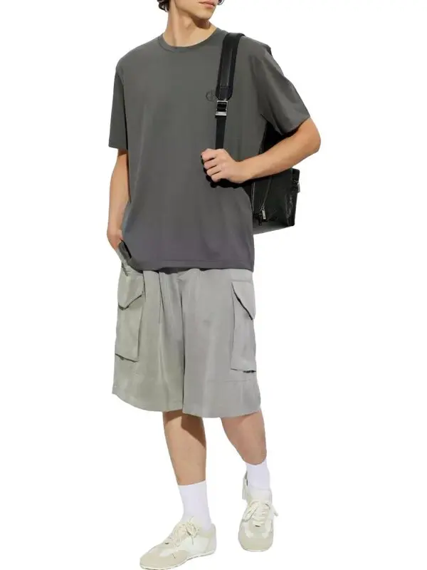 Giorgio Armani Pleated Cargo Shorts - Grey