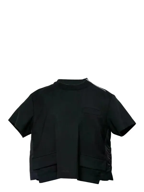 Sacai Zip-detail T-shirt - Black