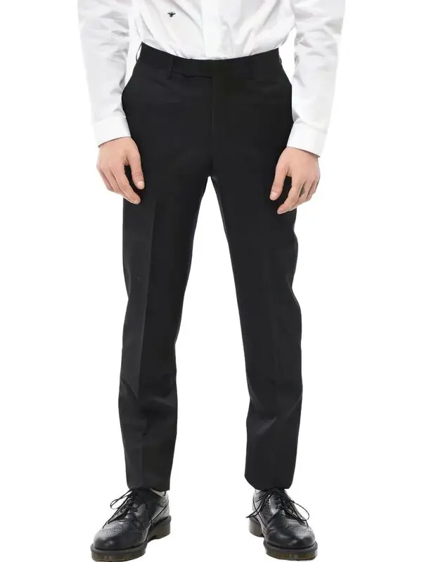 Corneliani Cc Collection Scalloped-hem Trousers - Black