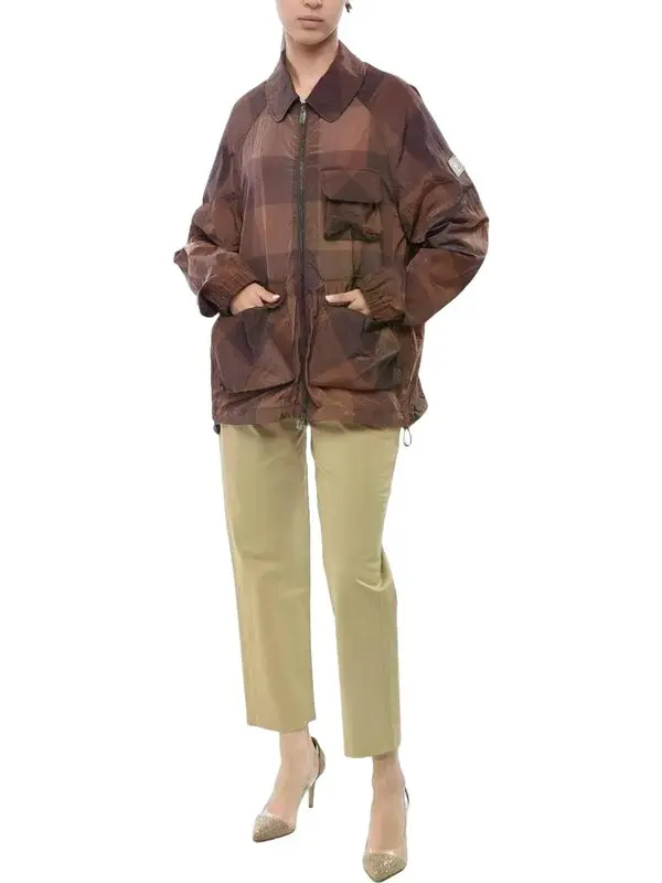 Woolrich Buffalo Check Windbreaker Jacket - Brown