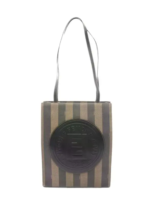 Fendi Striped Tote Bag - Brown
