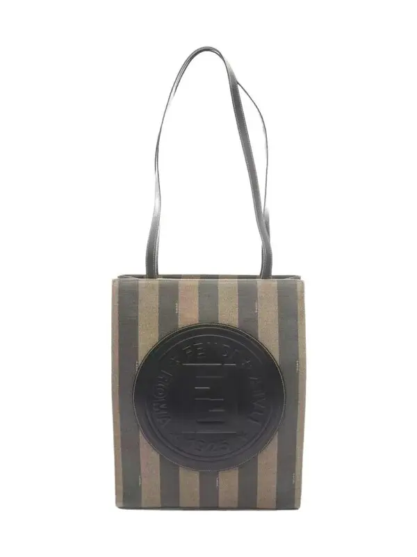 Fendi Striped Tote Bag - Brown