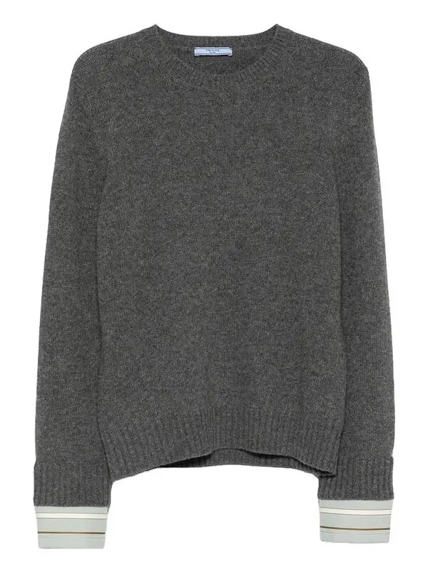 Prada Charcoal Grey Knitwear Jumper - Gray
