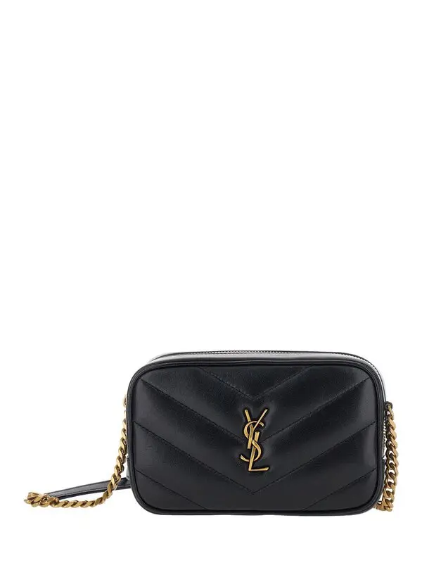 Saint Laurent Daytona Crossbody Bag In Leather With Cassandre Plaque - Multicolor