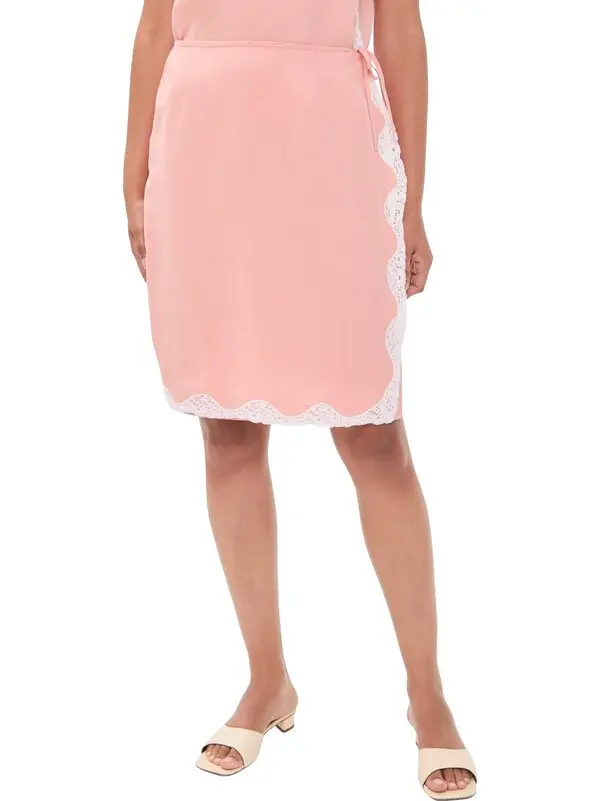 Posse Tabitha Lace Trim Wrap Skirt - Blossom