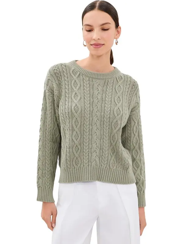 Jenni Kayne Aire Crewneck Pullover - Sage