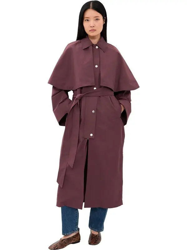 Rodebjer Malin Long Coat - Rusty Brown