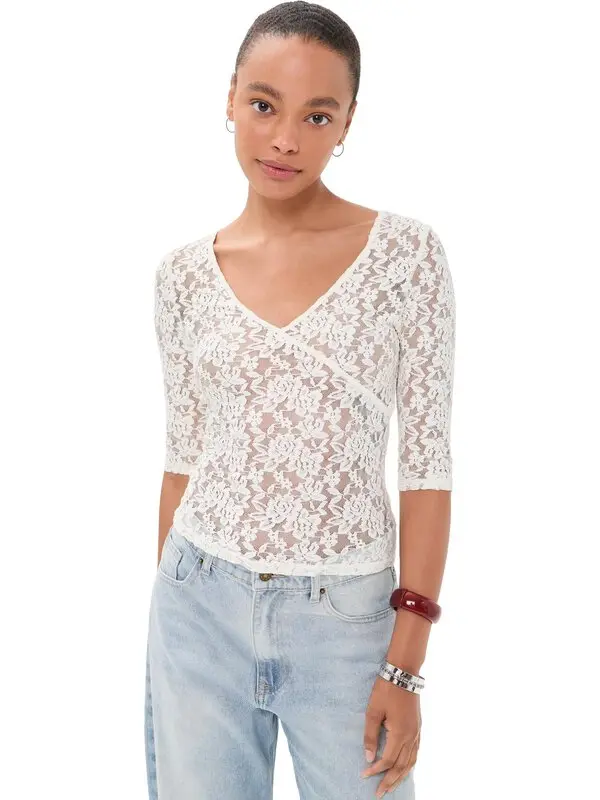 Lioness Arena Lace Top - Cream