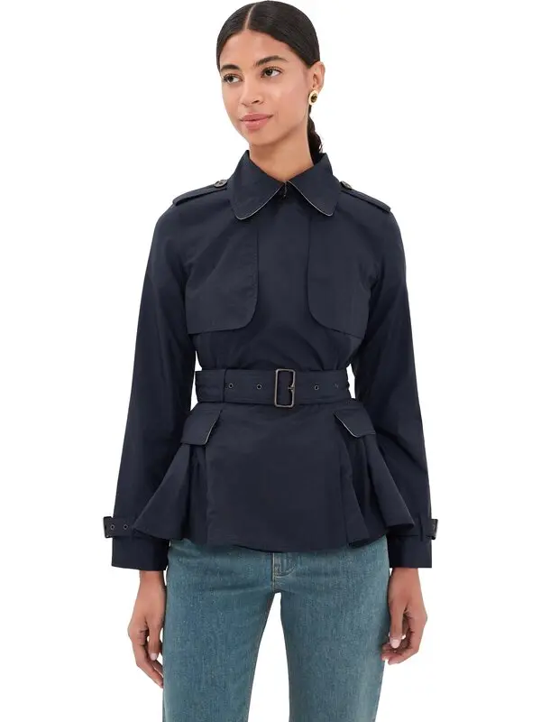 Burberry Nylon Pembury Trench Jacket - Navy