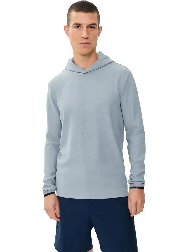 Greyson Traverse Waffle Hoodie - Pacific Fog