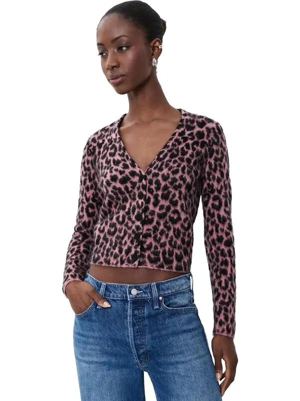 MOTHER The Baby Peek-a-boo Cardigan - Black/pink