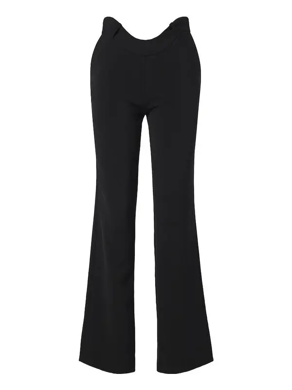 JEAN PAUL GAULTIER Jersey Wide-leg Trousers - Black