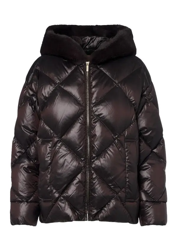 Max Mara Quilted Down Jacket - Brown
