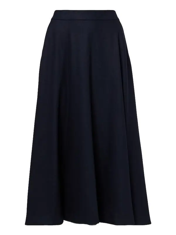 Max Mara Wool Midi Skirt - Blue