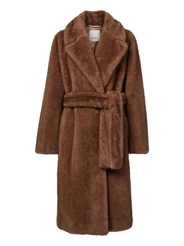 Max Mara Belted Wrap Coat - Beige