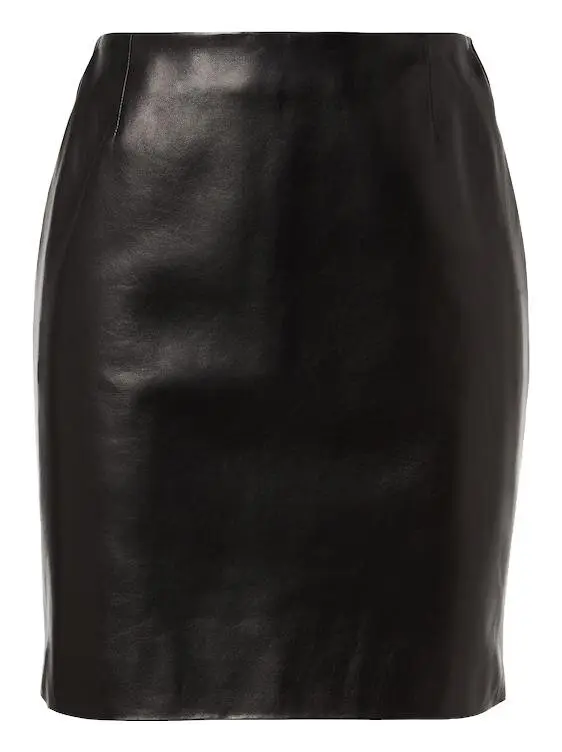 Gucci Leather Miniskirt - Black