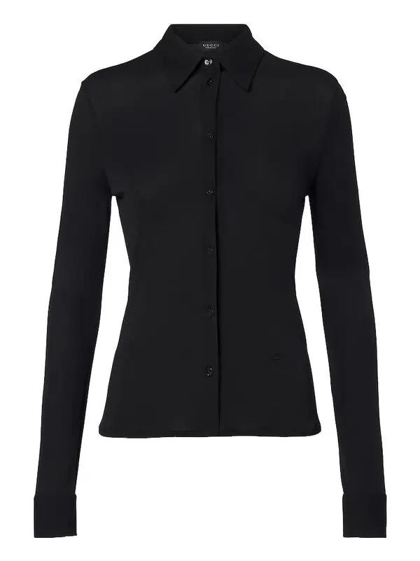 Gucci Crêpe Jersey Shirt - Black