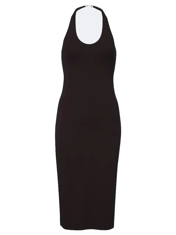Gucci Horsebit Crêpe Jersey Midi Dress - Brown