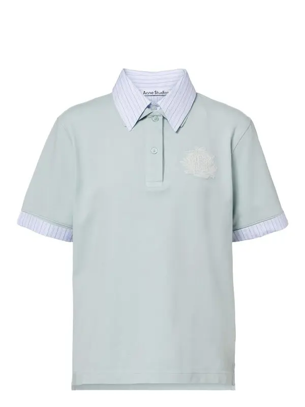 Acne Studios Layered Cotton-blend Piqué Polo Shirt - Green
