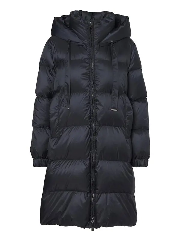 Max Mara The Cube Hooded Quilted Down Coat - Blue