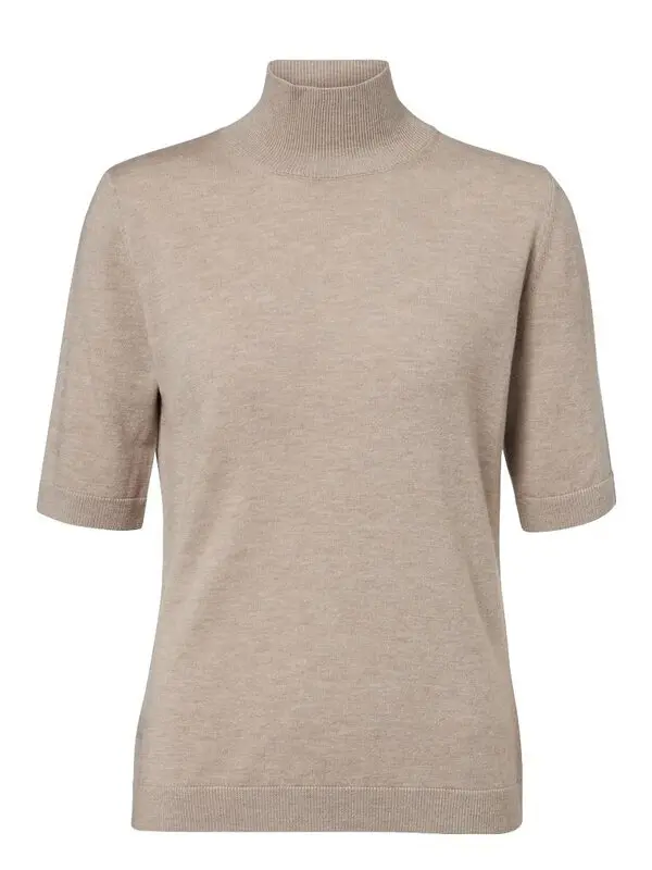 Max Mara Wool High-neck Sweater - Beige