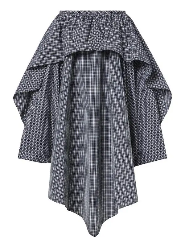 Loewe Asymmetrical Midi Skirt - Black