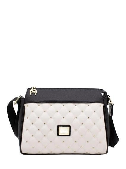 CAVALINHO Quilted Studded Crossbody Bag - Black/white