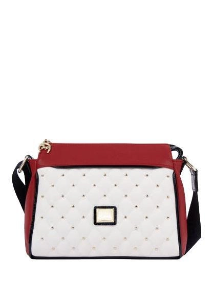 CAVALINHO Craft 344 Quilted Studded Crossbody Bag - Navy/red