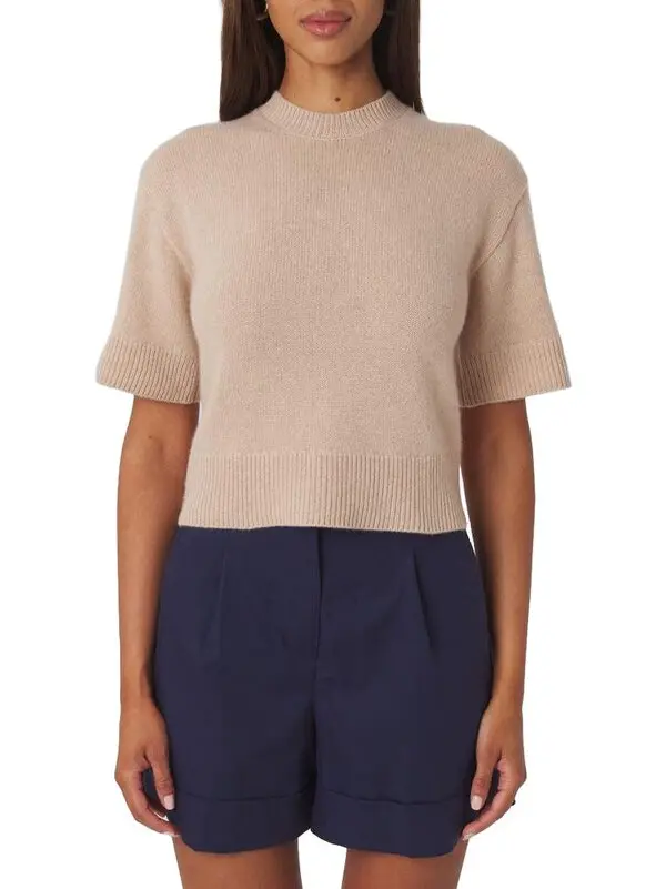 WILLIAMS ATHLETIC CLUB Sally Cashmere Sweater - Sand Heather