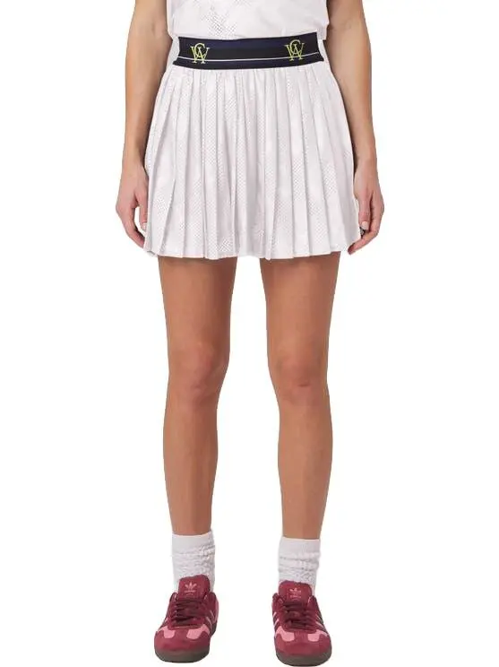 WILLIAMS ATHLETIC CLUB Celine Pleated Golf Miniskirt - White