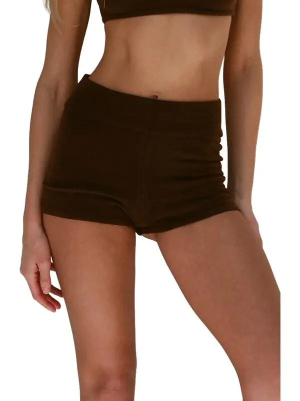 STONE FOX SWIM Roma Knit Shorts - Earth