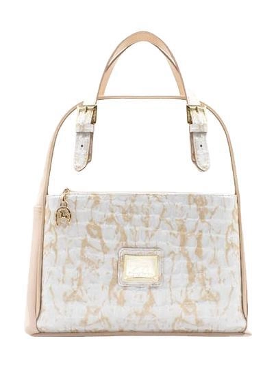 CAVALINHO Mystic 519 Crocodile Effect Leather Backpack - Beige/white