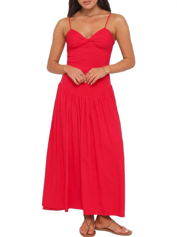 PETAL & PUP Shanice Maxi Dress - Red