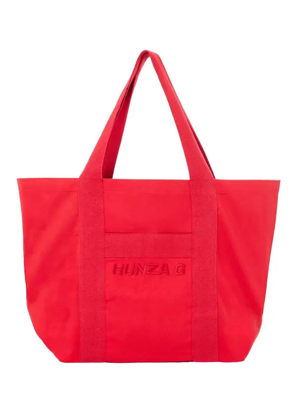 Hunza G Canvas Logo Tote Bag - Red