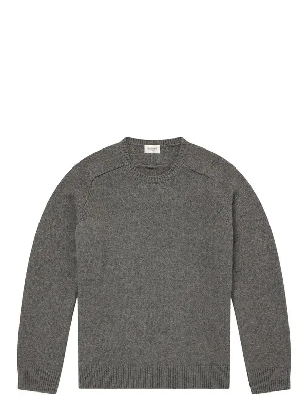 Saint Laurent Cashmere And Wool-blend Sweater - Gray