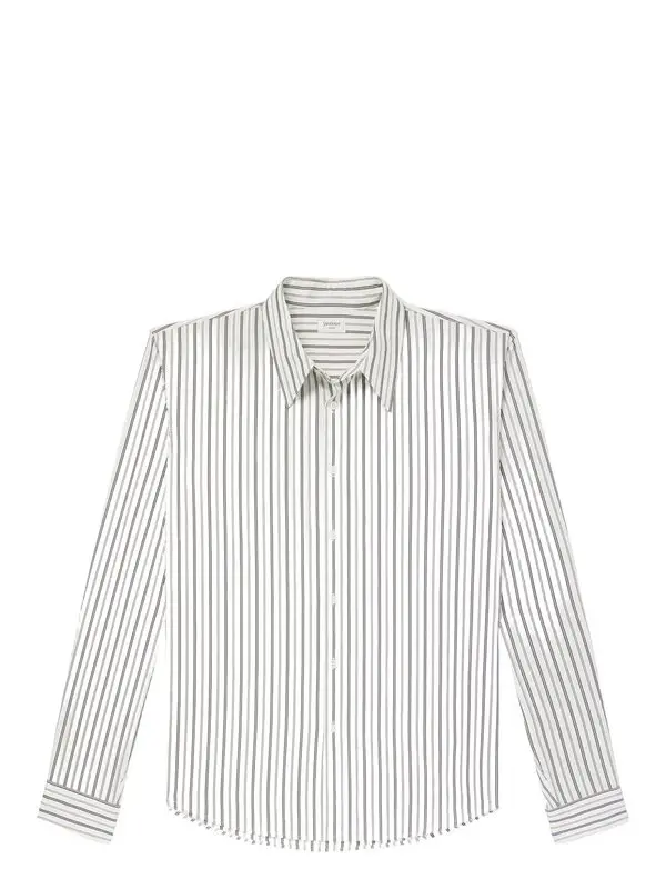 Saint Laurent Striped Cotton Shirt - Black