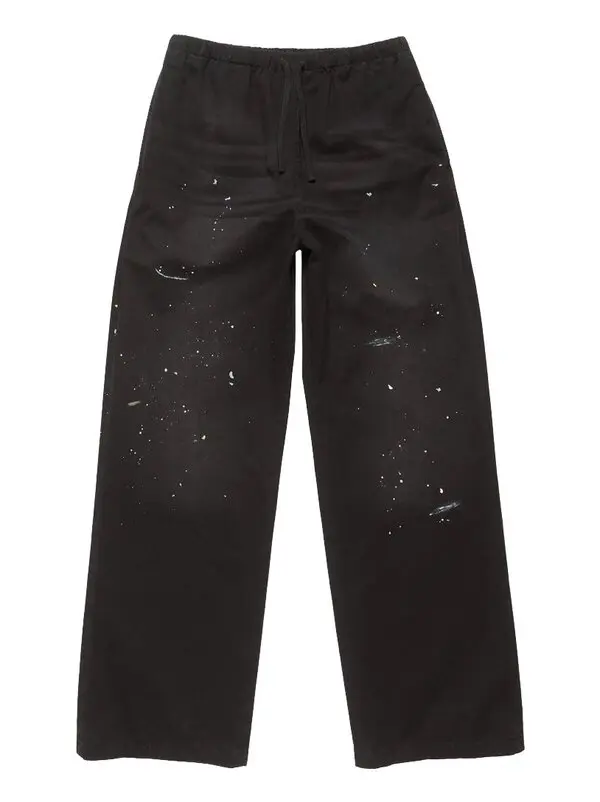 Acne Studios Washed Cotton Trousers Abb Dusty - Black