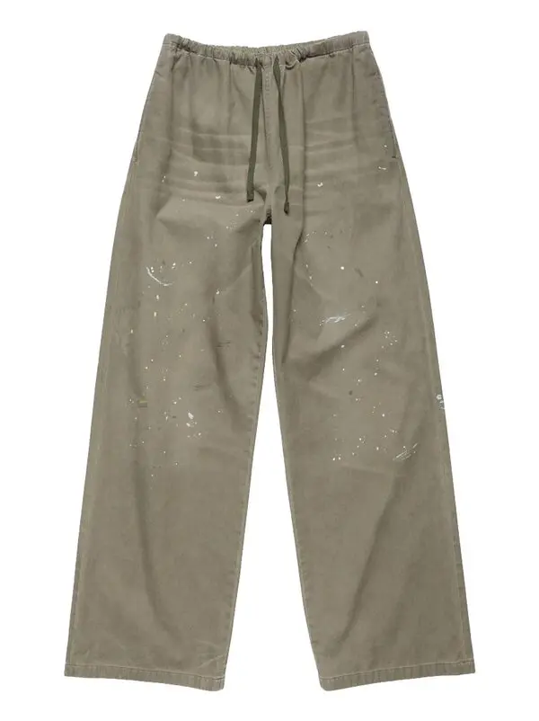 Acne Studios Washed Cotton Trousers Abb Dusty - Green