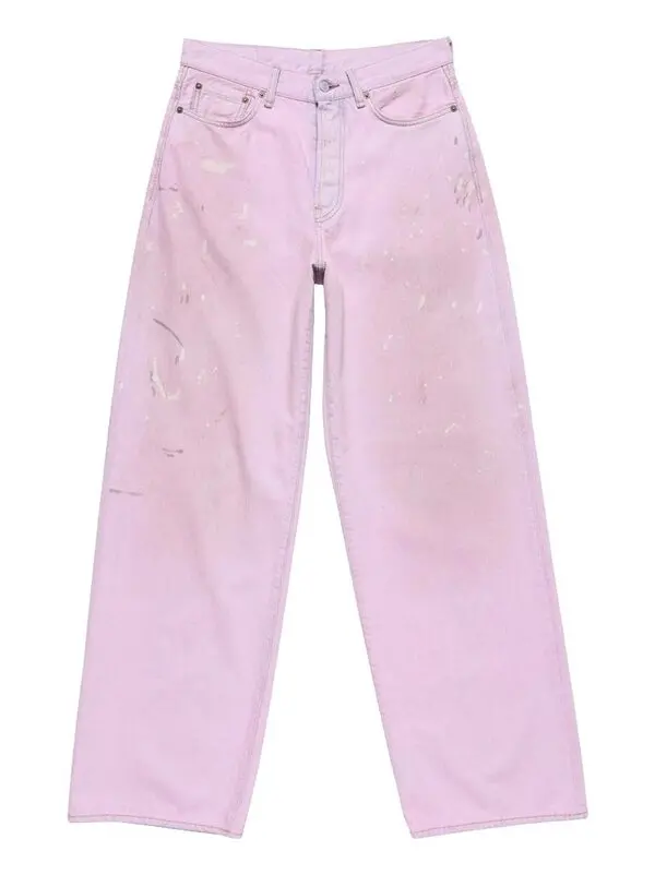Acne Studios Loose Fit Wide Leg Jeans - Pink