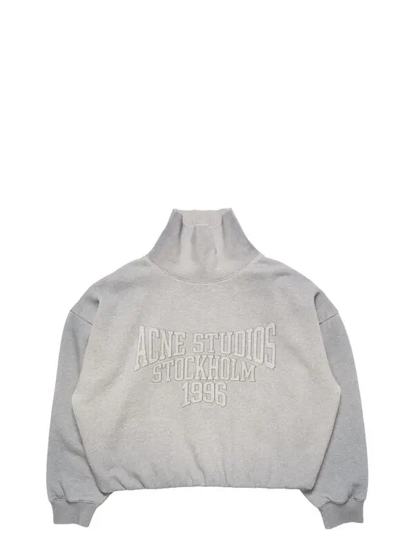 Acne Studios Fleece Sweatshirt With Logo - Grey