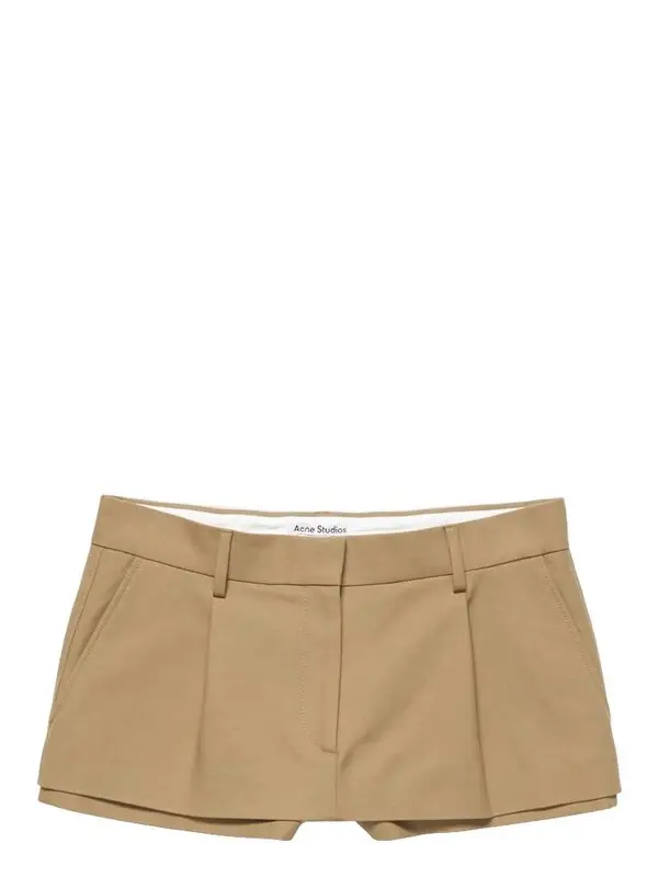Acne Studios Layered Satin Miniskirt - Camel