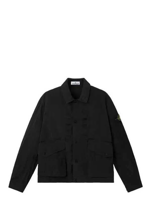 Stone Island Logo-patch Shirt Jacket - Black